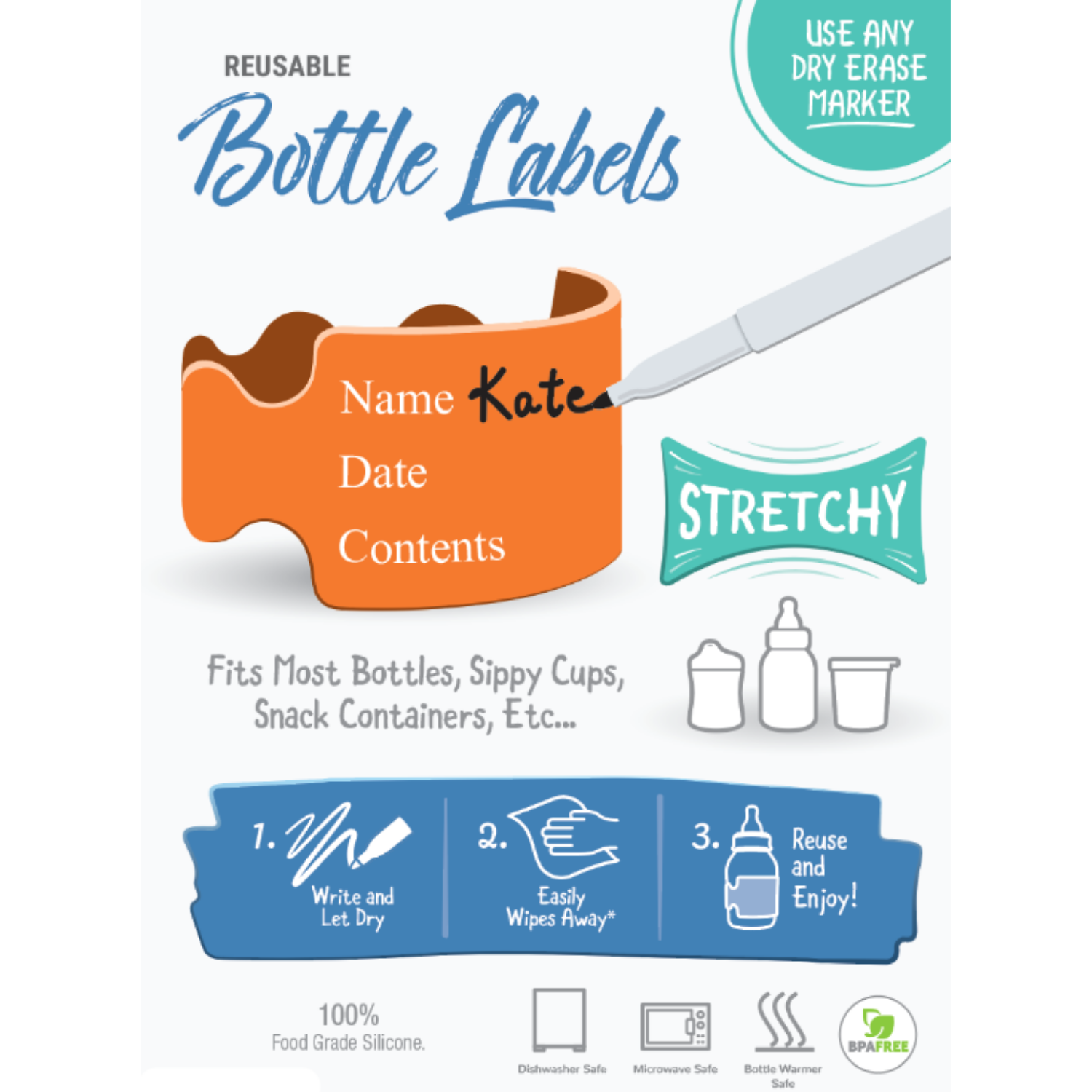 Baby Bottle Labels - Pumpkin Doodle